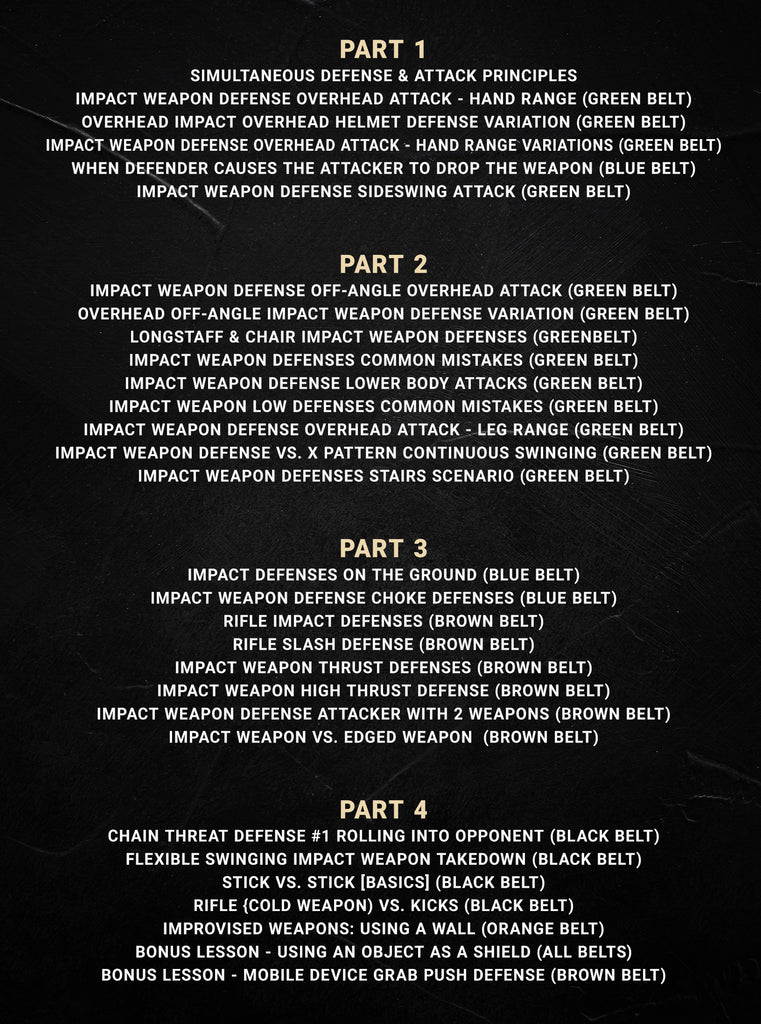 Impact Weapon Defense by David Kahn – Effective Self Defense